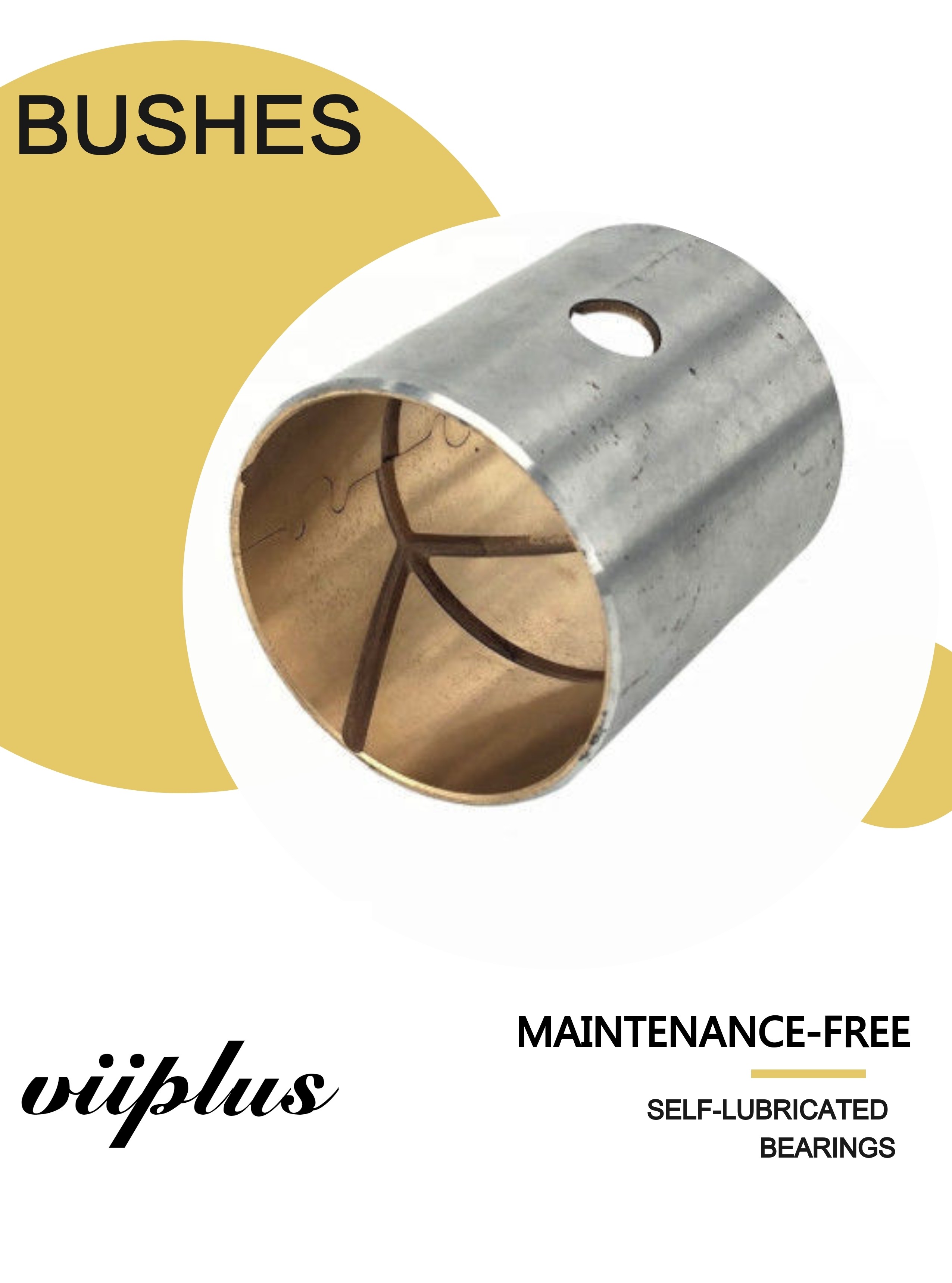 Inch Valve Bushing Flanged Steel Bimetal Bushing For Hydraulic Industry