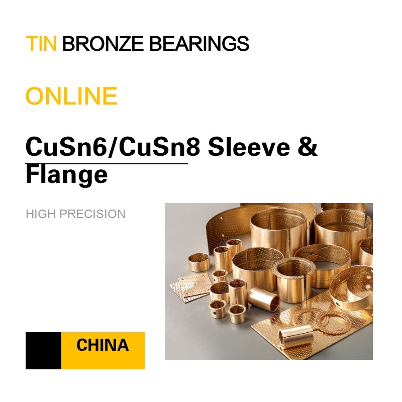 CuSn6 Tin Bronze Bushing Flange Copper Alloy Bearing Oil Hole Groove ...