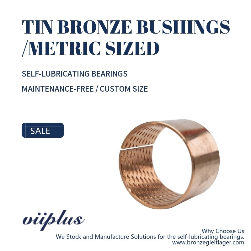CUSN8 / CUSN6 Sleeve Bronze Bushing With Lubrication Grooves DIN 1494 ...